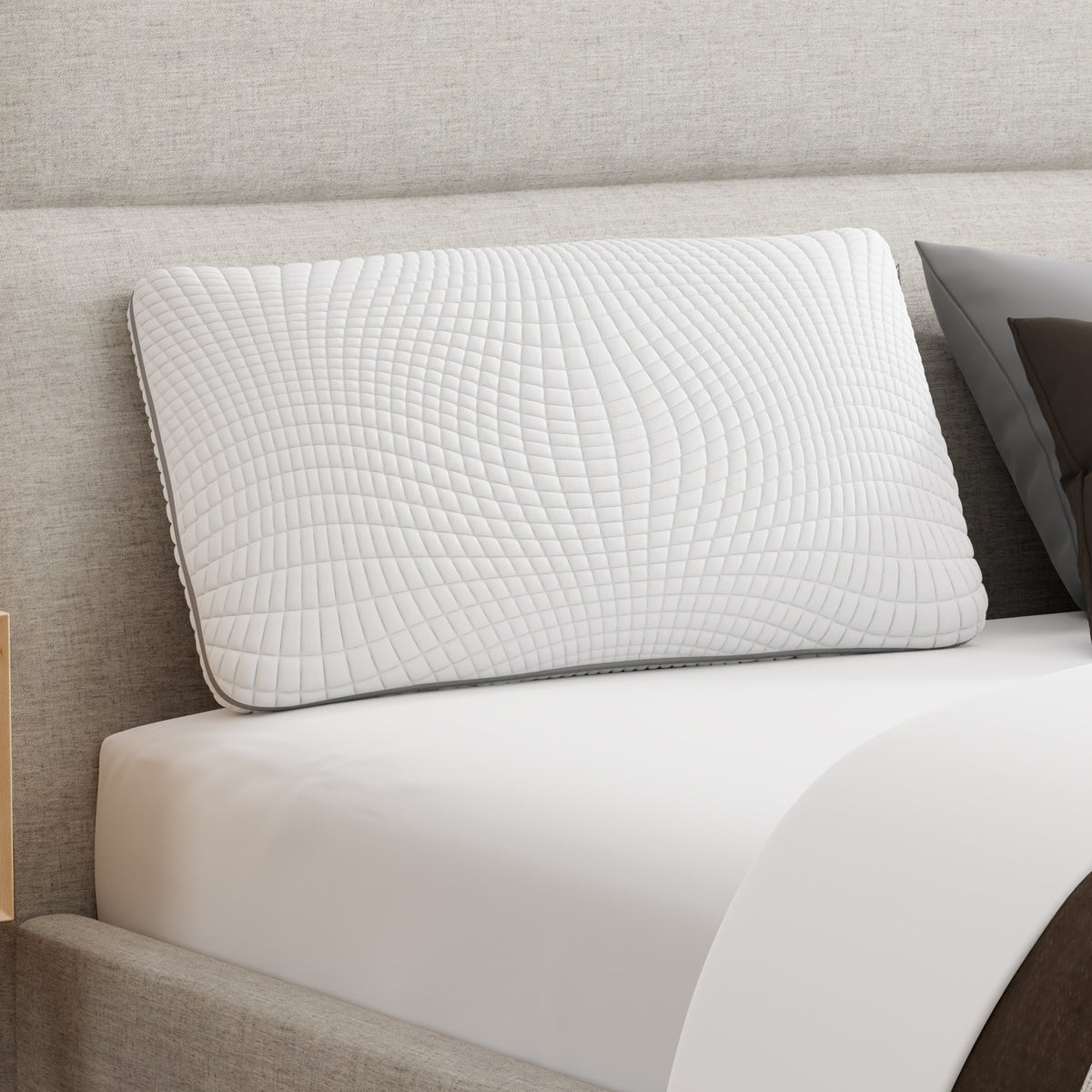 Ventilated Charcoal Bamboo Infused Memory Foam Pillow