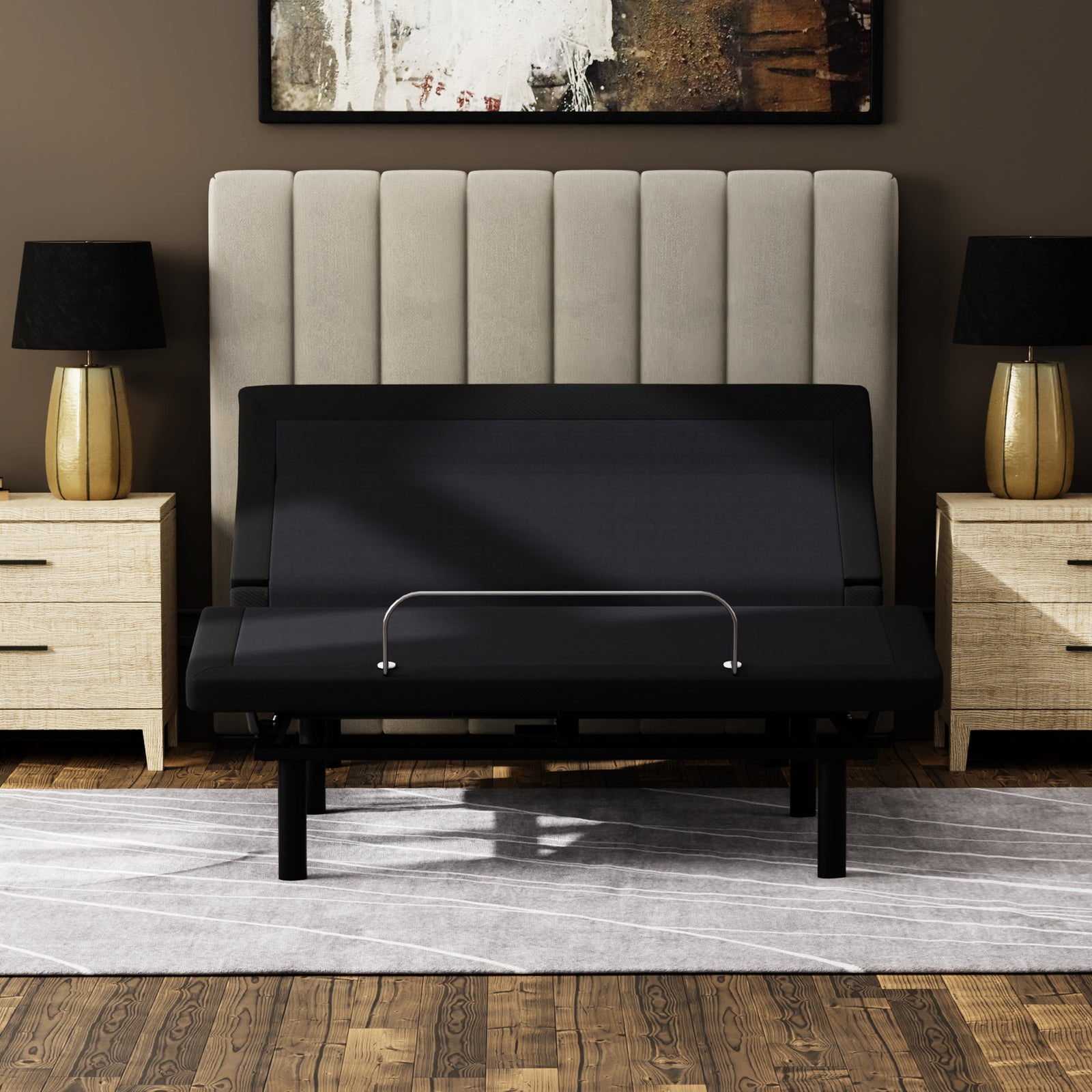 Blissful Nights e7 Lumbar, Head Tilt and Massage adjustable bed frame.